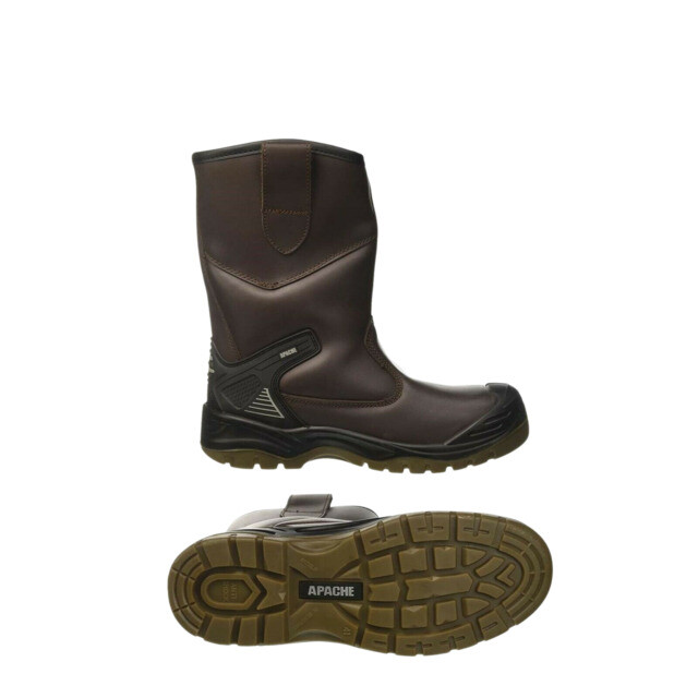 APACHE AP305 Men's Waterproof Rigger Boots - Brown, UK 11 for sale ...