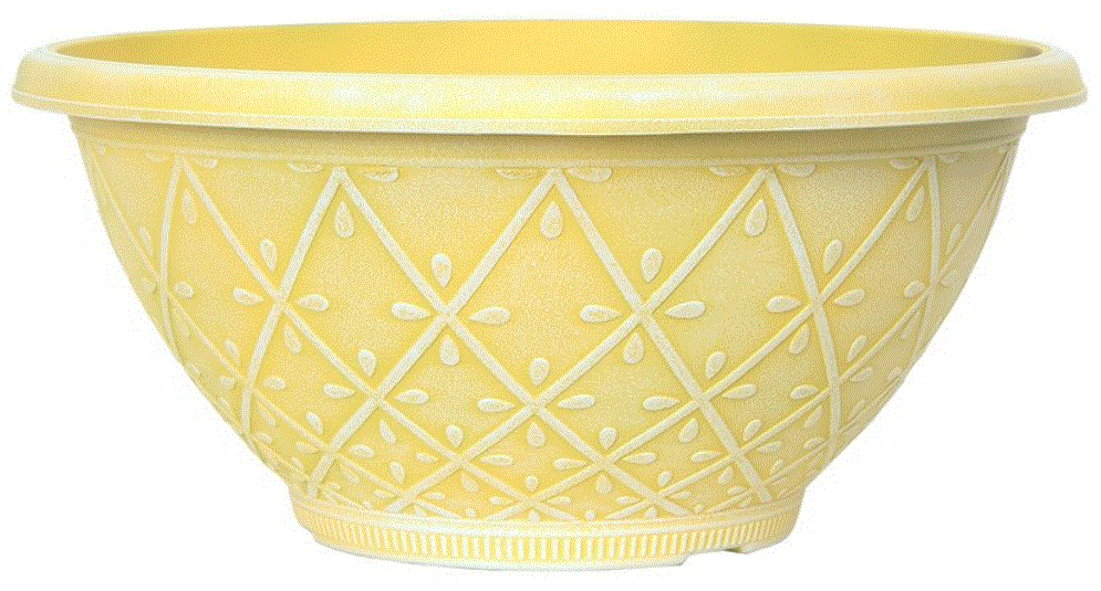 CTI Prisma bowl planter 30cm whitewashed look in pastels plant pot ...