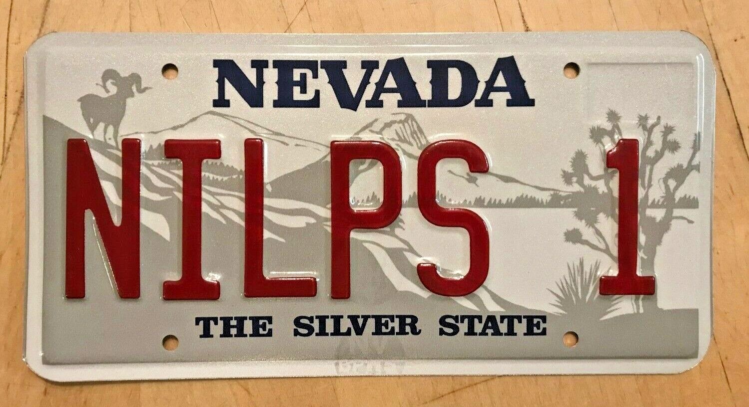 NEVADA BIG HORN SHEEP GRAPHIC " NILPS 1 " SOUVENIR AUTO LICENSE PLATE ...