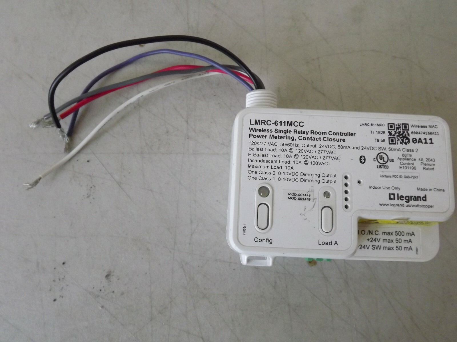 LEGRAND WATTSTOPPER LMRC-611MCC WIRELESS ROOM CONTROLLER | eBay