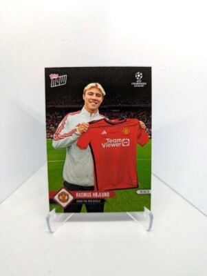 RASMUS HOJLUND 2023 Topps Now UCL Manchester United Denmark Rookie RC ...