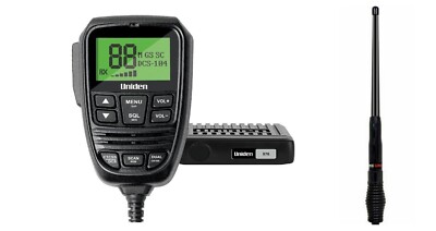 Uniden X76 UHF with Dual Speakers LCD Display 80CH 5W+GME AE4704B BLACK ...