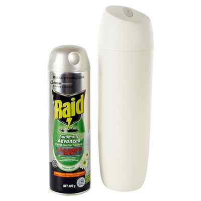 Raid AUTOMATIC SPRAY Advanced Insect Control System Indoor Kit 305g fly ...