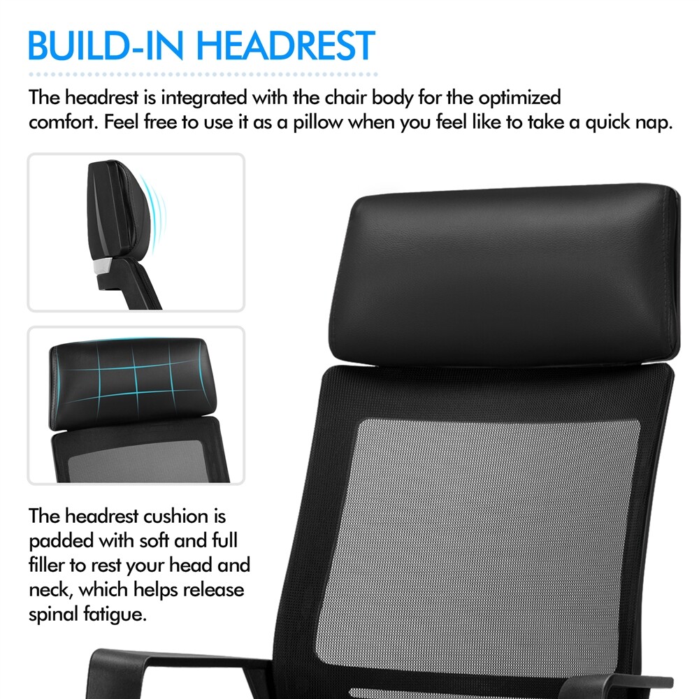 Mesh Back Leather Seat Office Desk Task Swivel Rolling Chairs Clearance ...