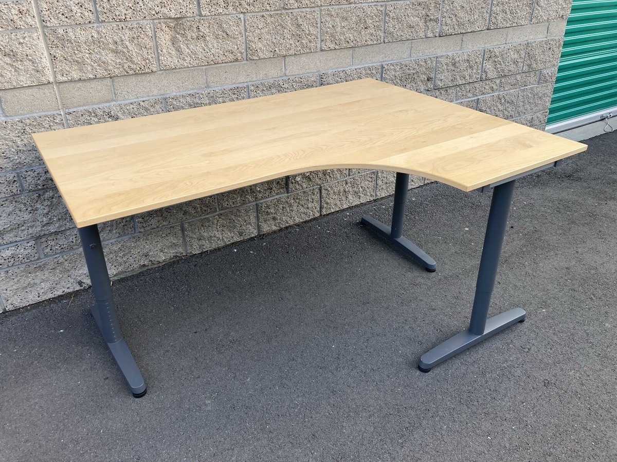 Ikea Galant Corner Desk With Monitor Stand In