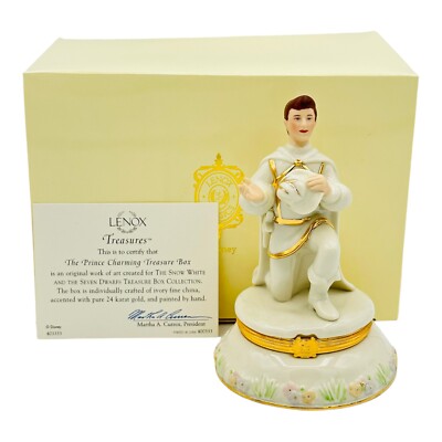 Lenox Disney Prince Charming Treasure Box Snow White & Seven Dwarfs NIB ...