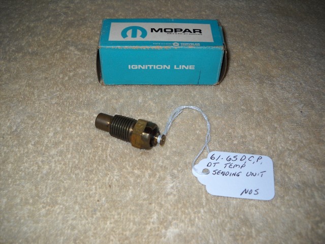 NOS 1961 Mopar Temp Sending Unit 12v and 250 on Hex Head for sale ...