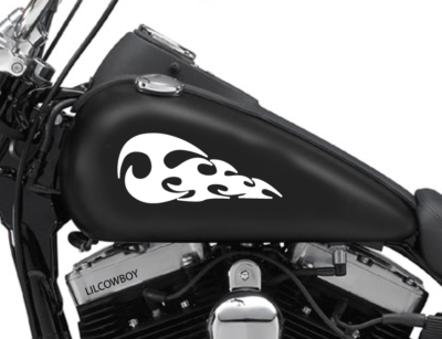 Motorcycle Flame Gas Tank Fender vinyl sticker decal Universal fit ...