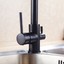 Black Dual Handle 3 Way Kitchen Sink Faucet RO Pure Water Spout Filter ...