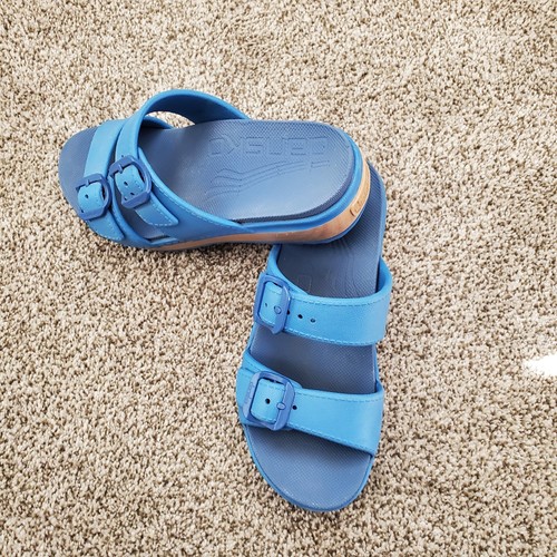 Dansko Sandals Kandi Women Slides Size 38 7.5 - 8 M Strappy Wedges Blue ...