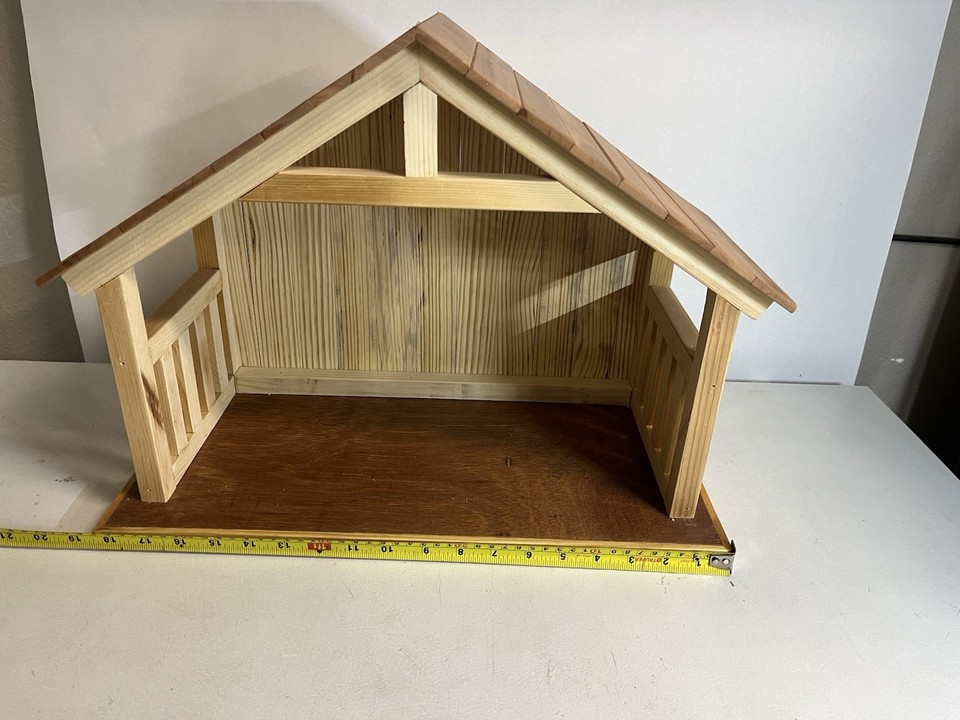 Wooden Nativity Manger Stable Empty Manger Only Handmade Christmas ...