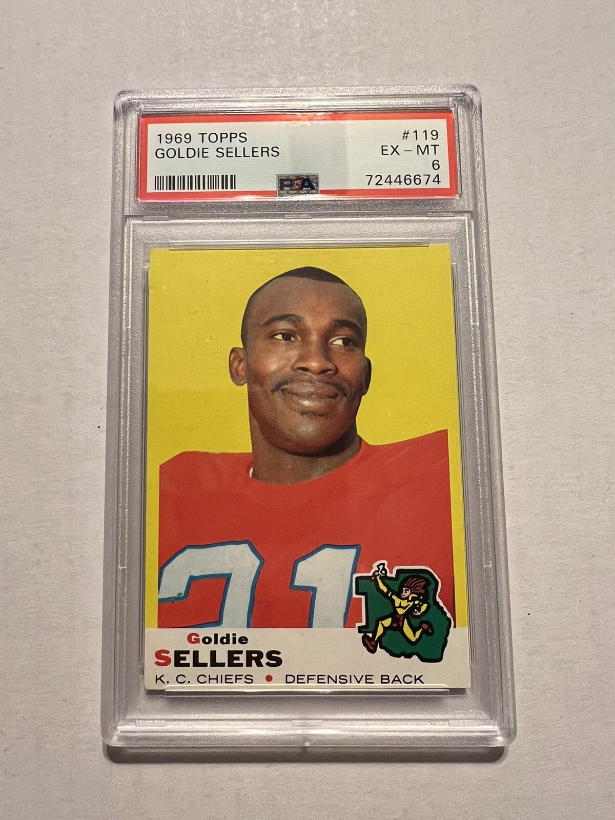 1969 TOPPS #119 GOLDIE SELLERS PSA 6 CHIEFS GRAMBLING NEW HOLDER | eBay