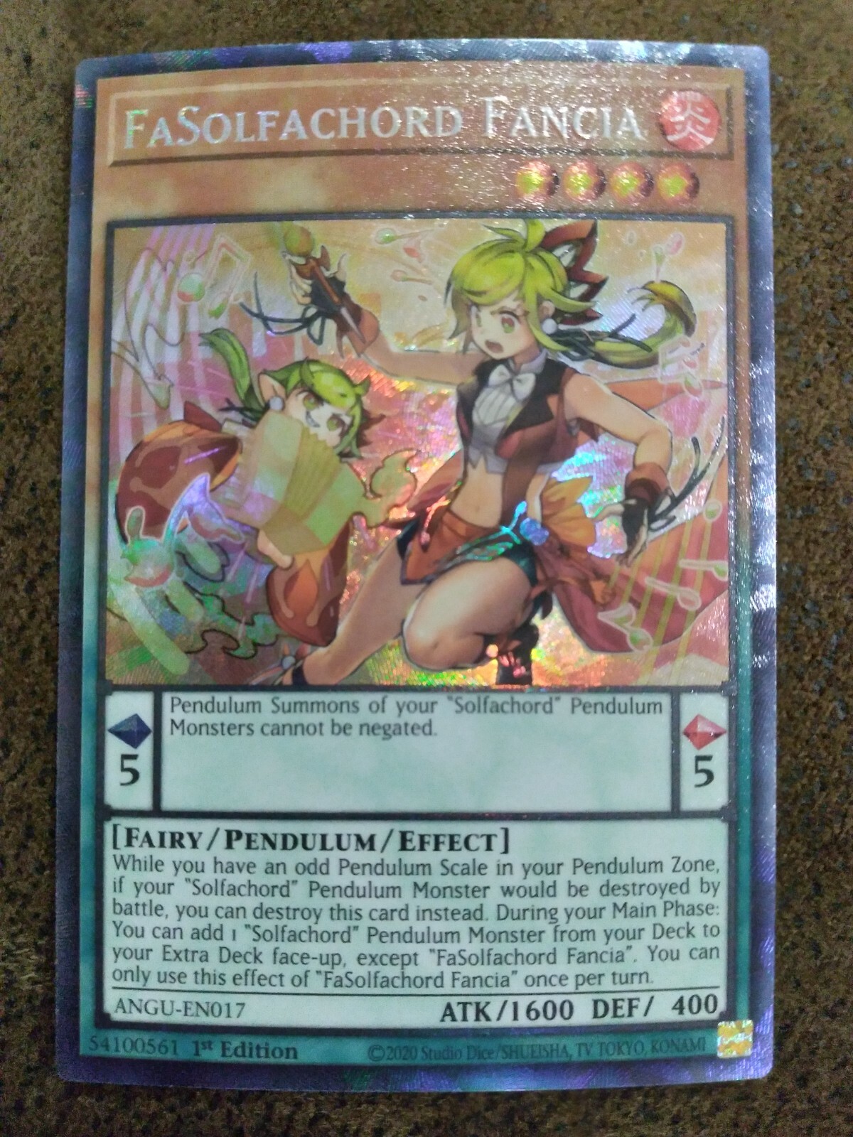 1x FaSolfachord Fancia ANGU-EN017 - Collectors Rare - 1st Edition ...