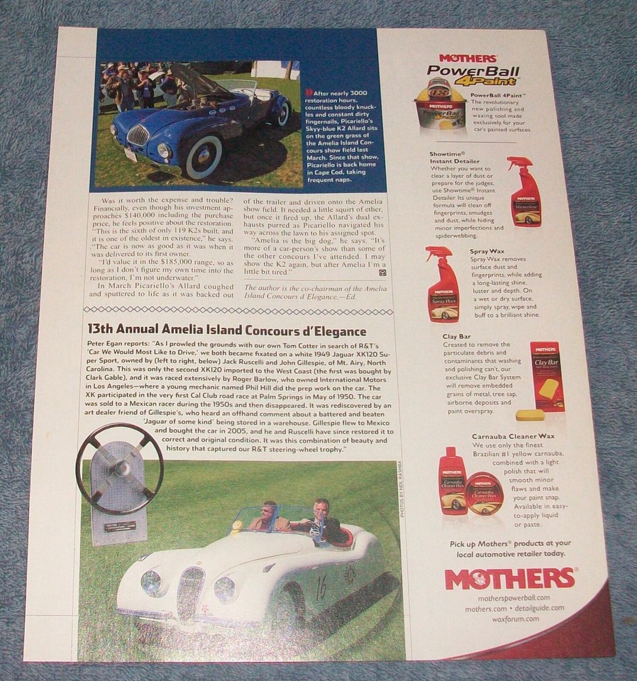 1950 K2 Allard Article "An Allard to Amelia" The Journey of One Man's ...