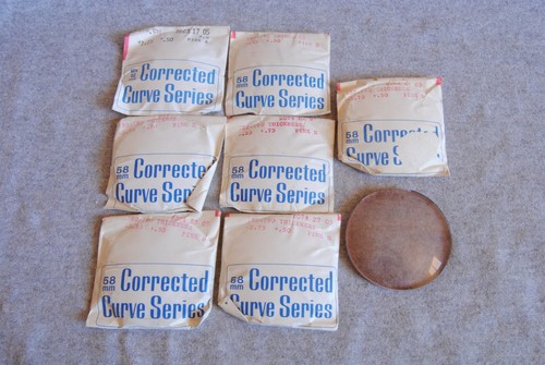 7 corrected curve vintage eyeglass lens blanks uncut nos pink tint 58mm ...