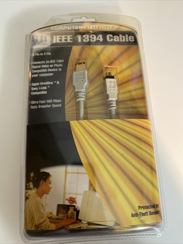 8ft IEEE 1394 Cable 6-pin to 4-pin Sony i-Link & Apple Firewire comp ...