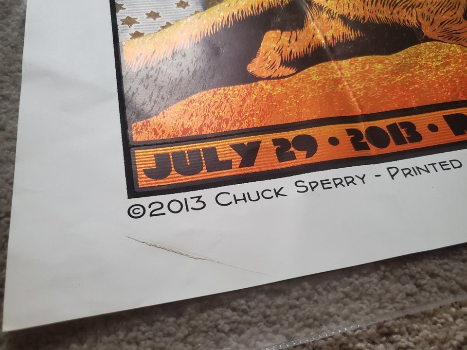 Signed Chuck Sperry 311 Red Rocks Concert Poster 2013 Morrison CO ...