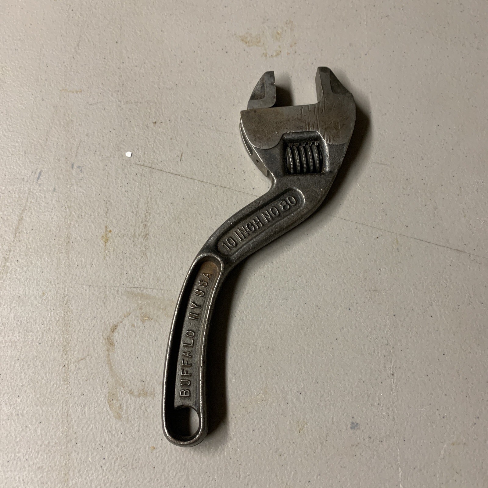 Westcott 10” No. 80 Adjustable Wrench Curved Handle Keystone MFG ...