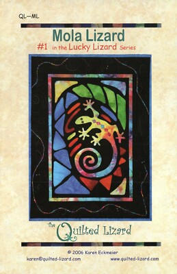 MOLA LIZARD Lucky Lizard Series #1 Quilt Pattern by The Quilted Lizard ...