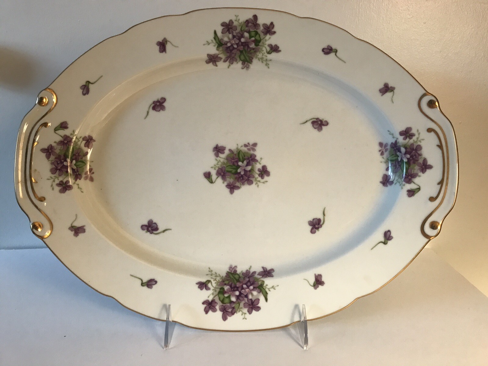 Rossetti Spring Violets Japan 16 1/2" Platter Hand Painted | eBay