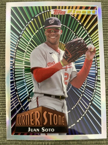 2022 Juan Soto Topps Finest Corner Stone Refractor Washington Nationals ...