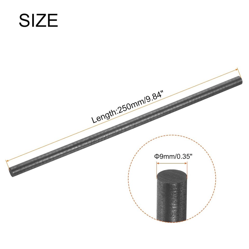 MECCANIXITY Graphite Rod, Stirring Rod Cylinder Stick Carbon 250x9mm | eBay
