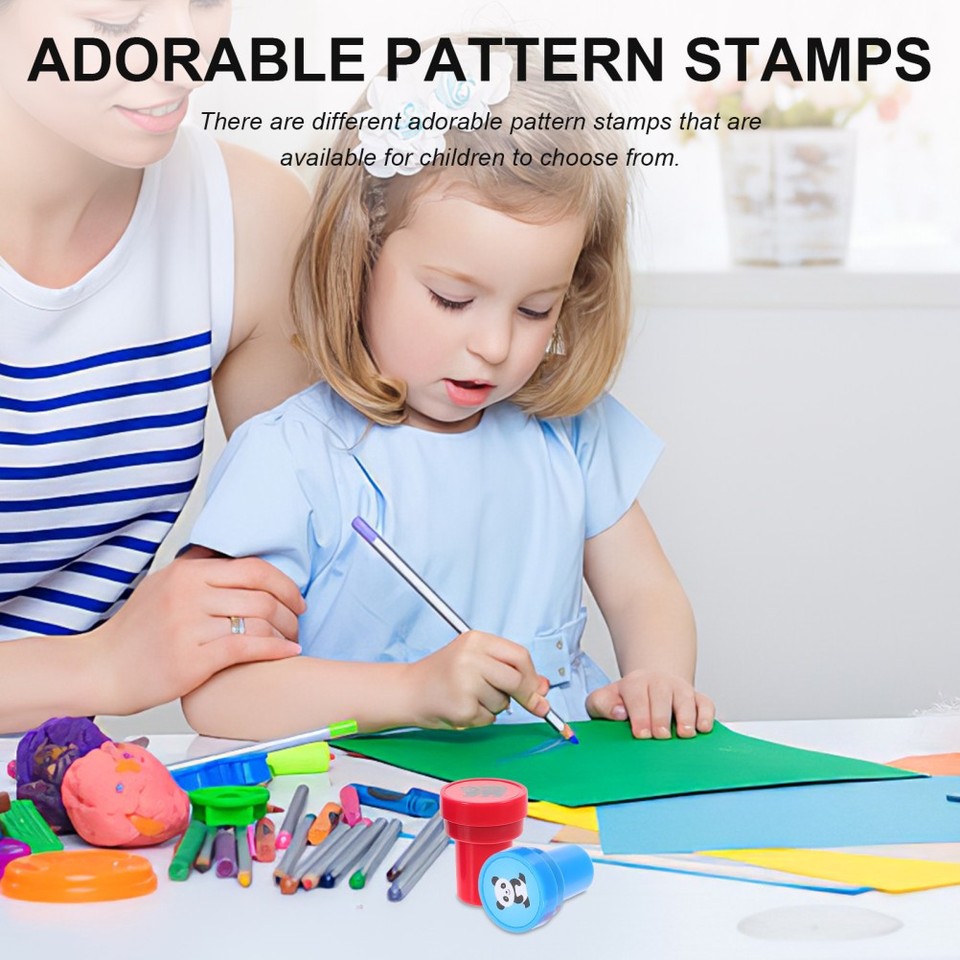 10 Pcs Cute Diy Stampers Animals Pattern Cartoon Theme Children's ...