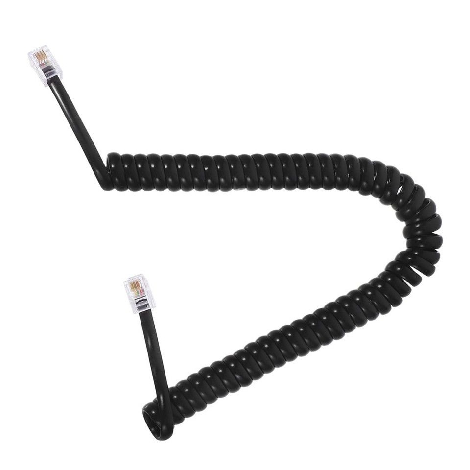 Telephone Spiral Cable Landline Extension Cord Telephone Handset Cable ...
