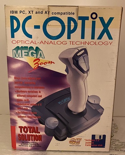 PC-OPTIX Optical-Analog Tecnology Joystick Controller Pad IBM PC XT And ...