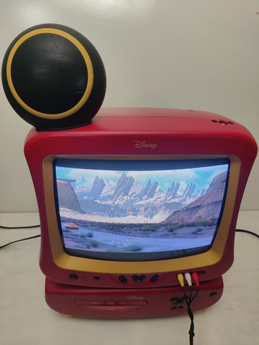 Vintage Disney Mickey Mouse 13" Color CRT TV Television DVD Player (all ...