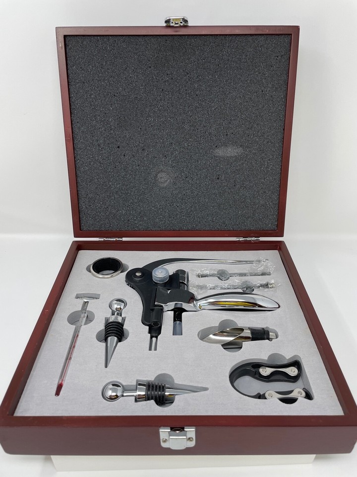 Wine Opening Kit Corkscrew Pourer Aerator Stopper Cutter and ...