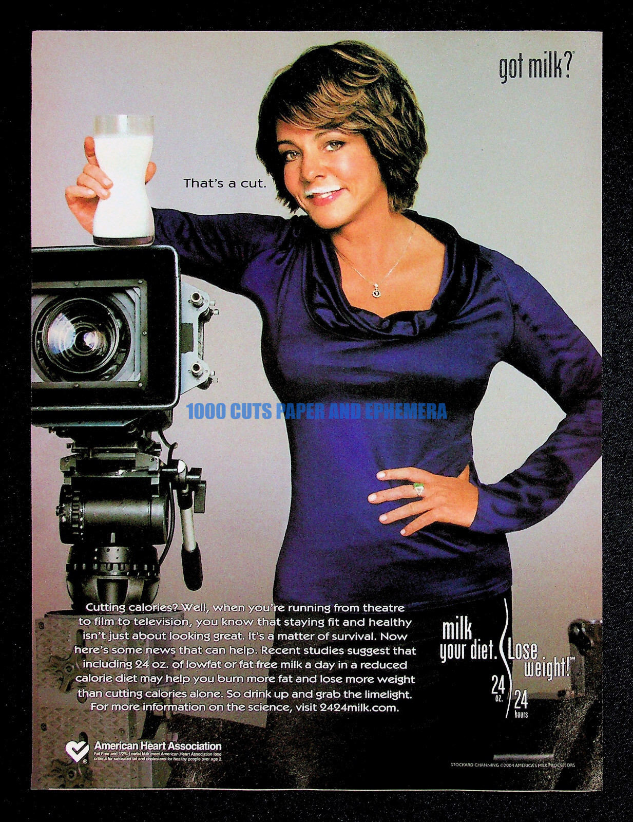 Stockard Channing Got Milk? 2004 Trade Print Magazine Ad Poster ADVERT ...