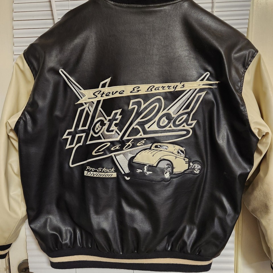 Vintage Steve & Barry’s Hot Rod Cafe Staff Letterman Varsity Jacket ...