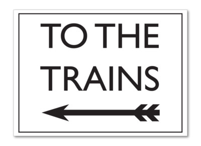 TO THE TRAINS - VINTAGE STATION SIGNS, RAILWAY NOVELTY STICKERS | eBay UK