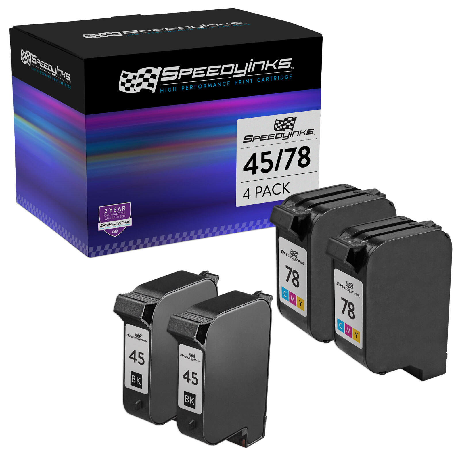 4PK #78 #45 Ink Cartridge for HP BLACK COLOR Deskjet 920 920C 920Cvr ...