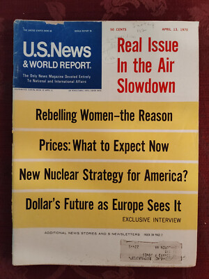 U S News World Report Magazine April 13 1970 Airline Travel Rebelling ...