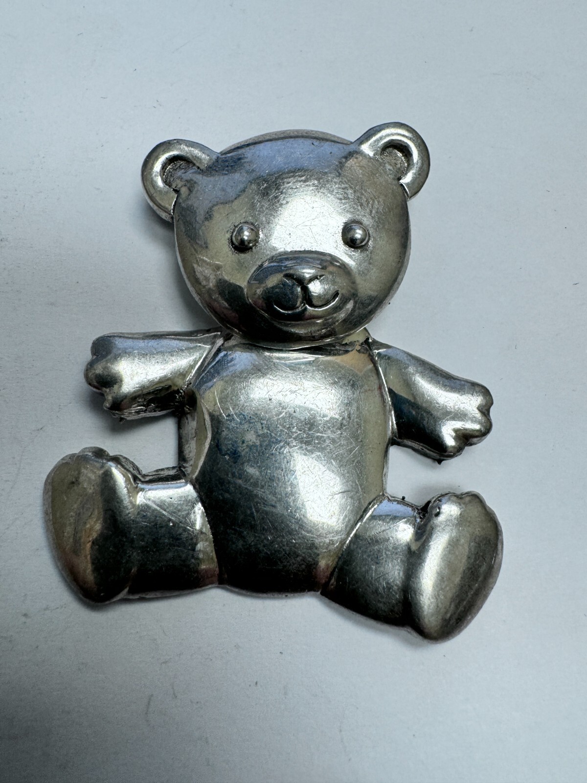 Taxco Mexico STERLING SILVER Teddy Bear Hinged Moving… - Gem