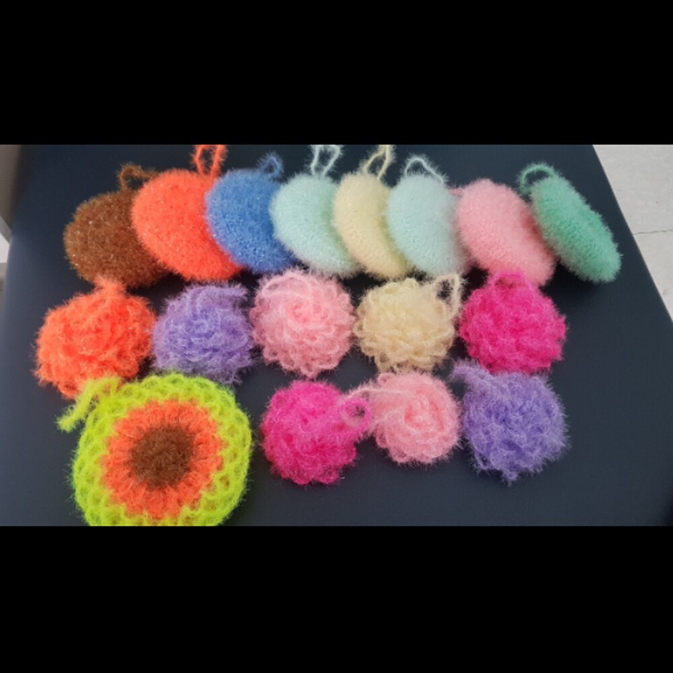 Mama Knit Rainbow Crochet Scrubby Yarn 10 SET(B) Skeins Assorted Colors ...