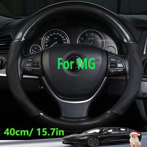 Car Steering Wheel Covers Carbon Fiber Leather Non-Slip Breathable for ...