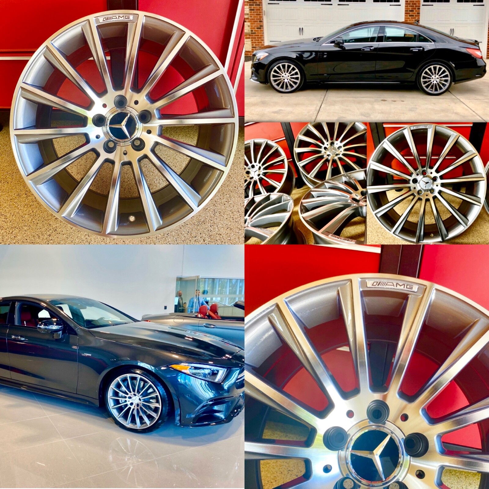 19 INCH MERCEDES RIMS WHEELS SET4 NEW 19/8.5 19/9.5 E400 E300 E550 E350 ...