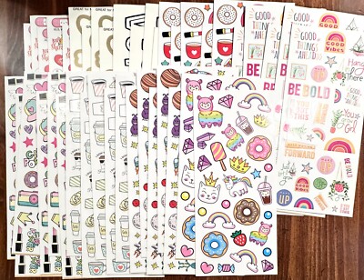 Kids Craft Labels Stickers Card Making Scrapbooking - 40 Two Sided ...