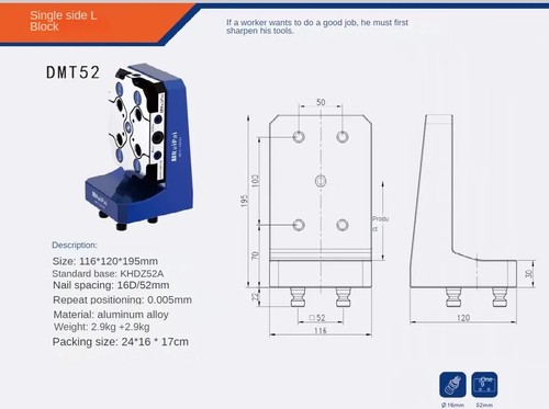 3-axis 4-axis CNC Quick-change Fixture Single-sided Tower L-block ...