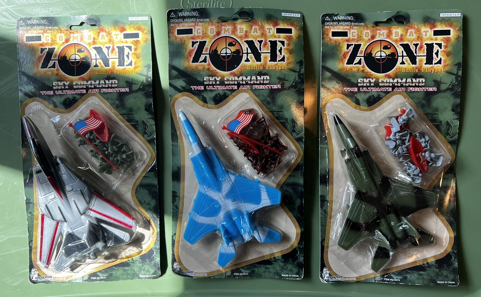 Lot of 3 Combat Zone Battle Playset Sky Command The Ultimate Air ...