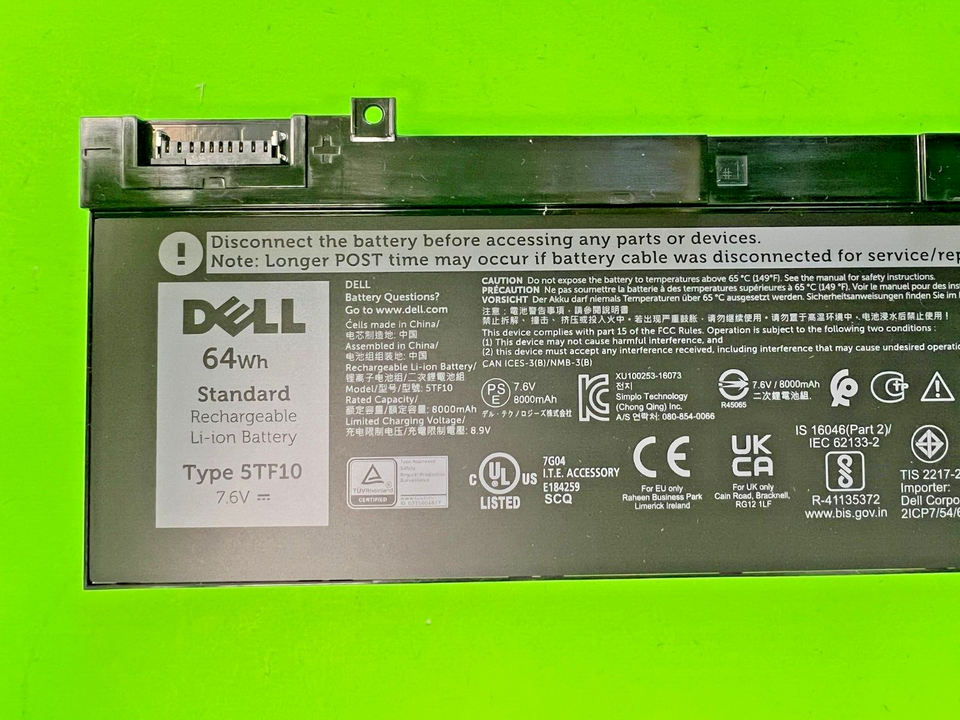 5TF10 Battery Dell Precision 7730 7740 7530 7540 P34E P34E001 P74F 64Wh ...