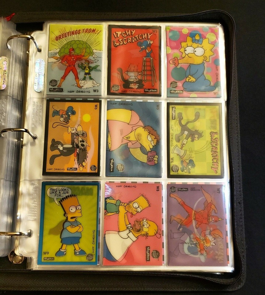 ** Complete 1993 Skybox Series 1 & 2 SIMPSONS Card Set w/ RARE Subsets ...