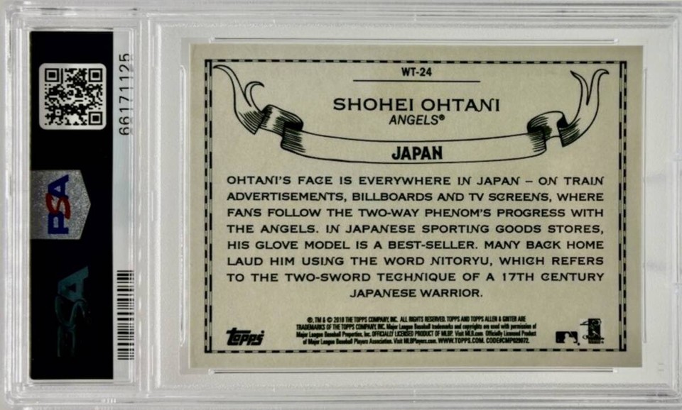 Gigarea Shohei Otani Topps SHOHEI OHTANI 2018 TOPPS A&G WORLD TALENT RC ...