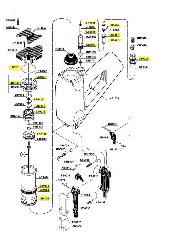 New O-ring Replacement Rebuild Kit For Senco SN4 SN IV Framing Nailer ...