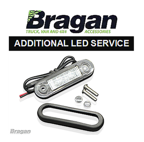 Additional LED Service - 12 / 24v Flush led Marker Light - RED | eBay