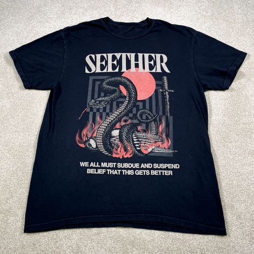 Seether Band Shirt Black Music Rock Metal Concert Tour 2022 YA1179 | eBay