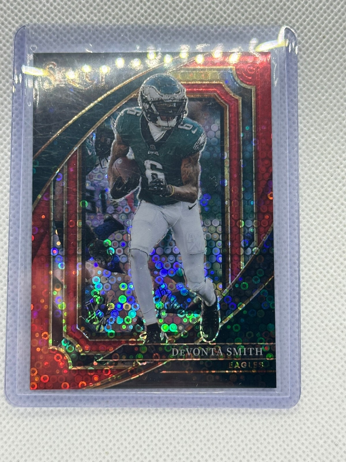 2022 Select Devonta Smith RED DISCO PRIZM 29/49 | eBay